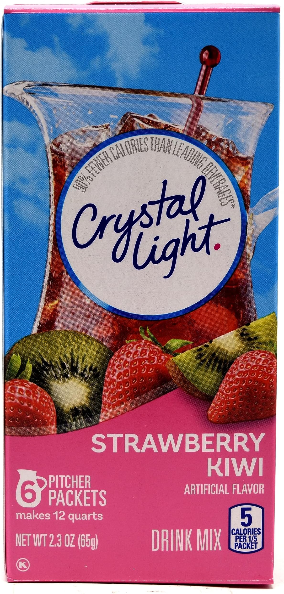 Amazon.com : Crystal Light Strawberry Kiwi Drink Mix (12-Quart), 2.3 ...