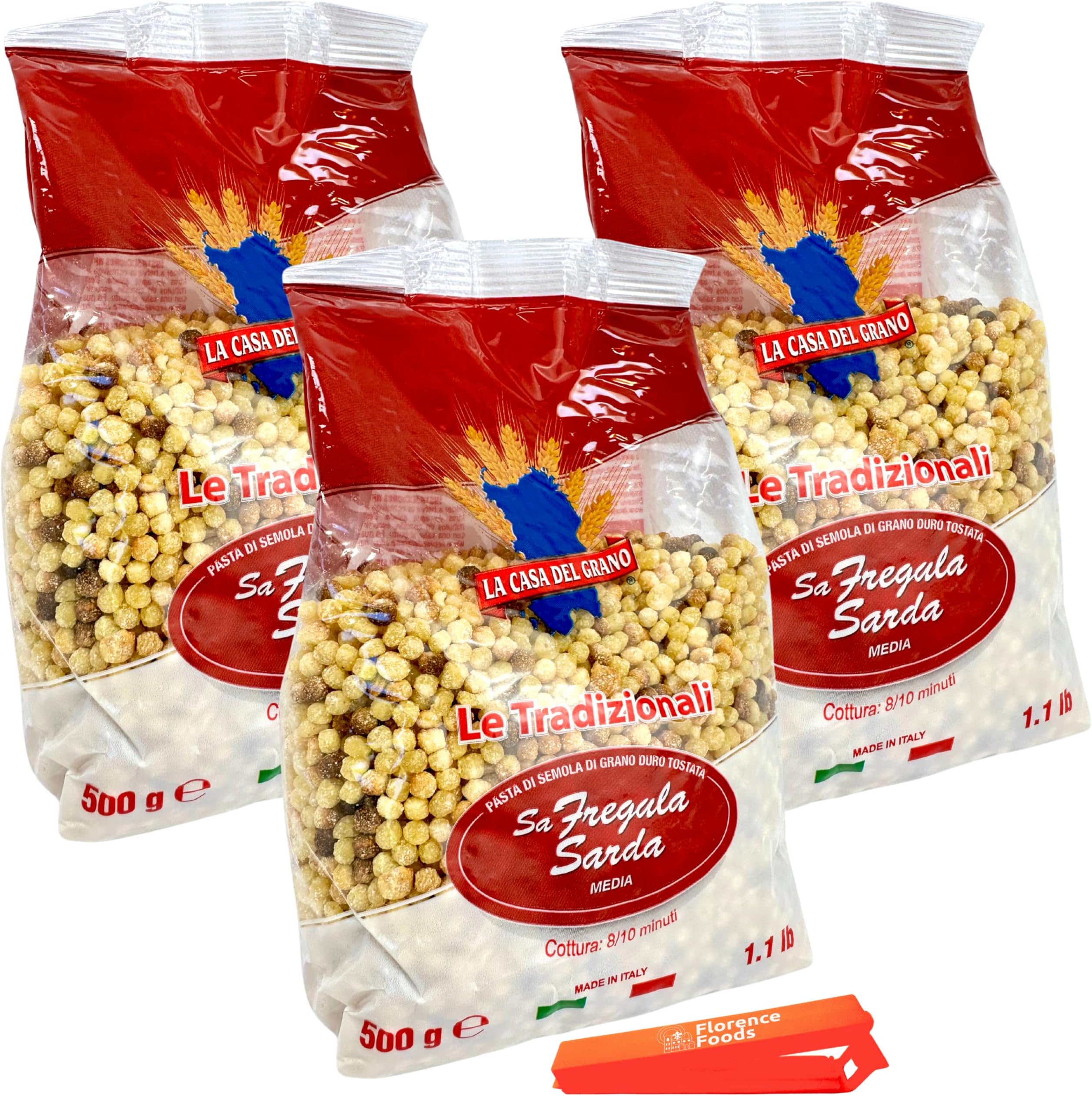Amazon.com: La Casa Del Grano Fregola Sarda Pasta 17.6 oz. (500g)(Pack ...