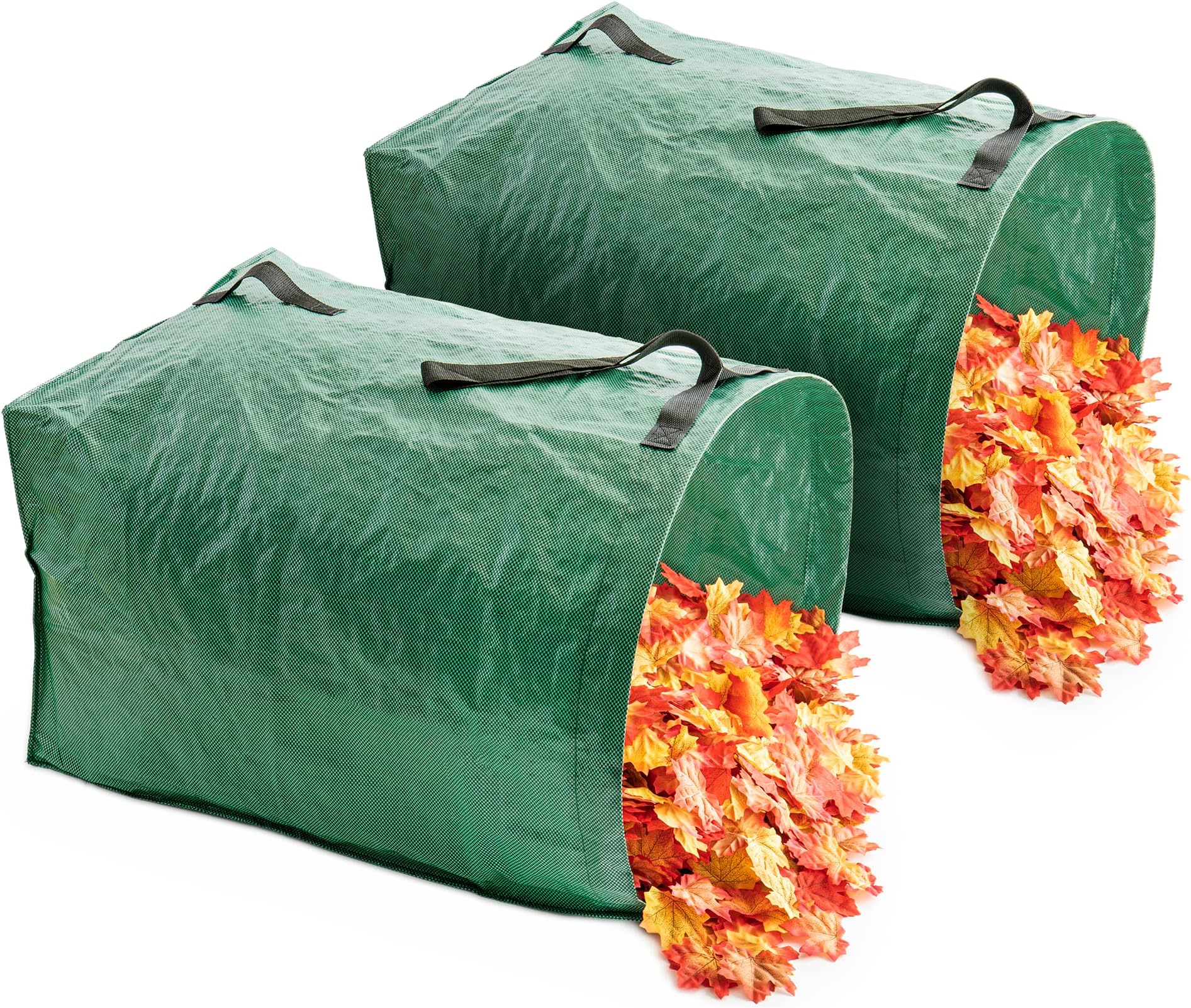 Amazon.com: BMIOQWR 2-Pack 63 Gallons Leaf Bags Reusable Folding Yard ...