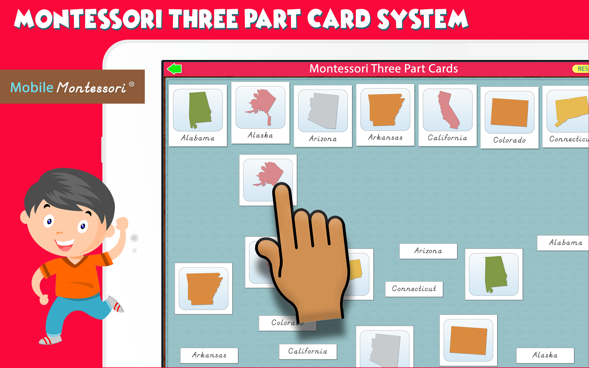 Montessori Three Part Card System - United States of America - App on ...