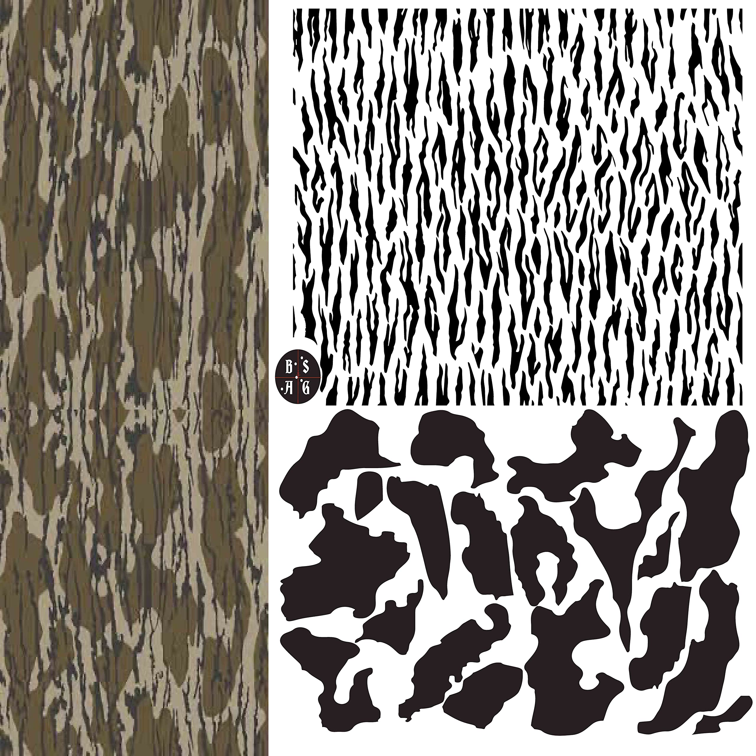 Mossy Oak Camo Patterns Stencils