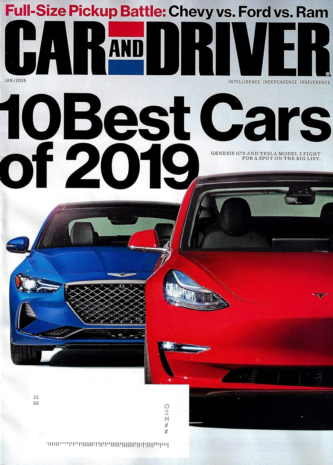 CAR AND DRIVER Magazine January 2019 The TEN Best Cars of 2019, Full ...