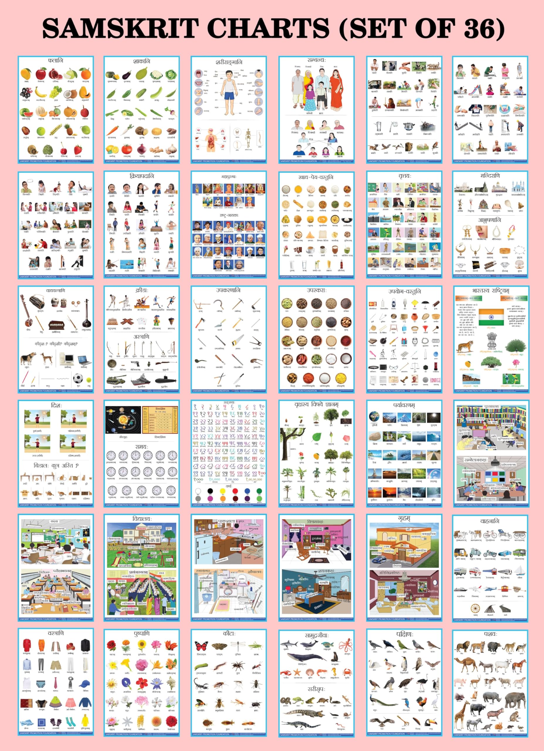 Sanskrit Charts (Set of 36) : Amazon.in: Office Products