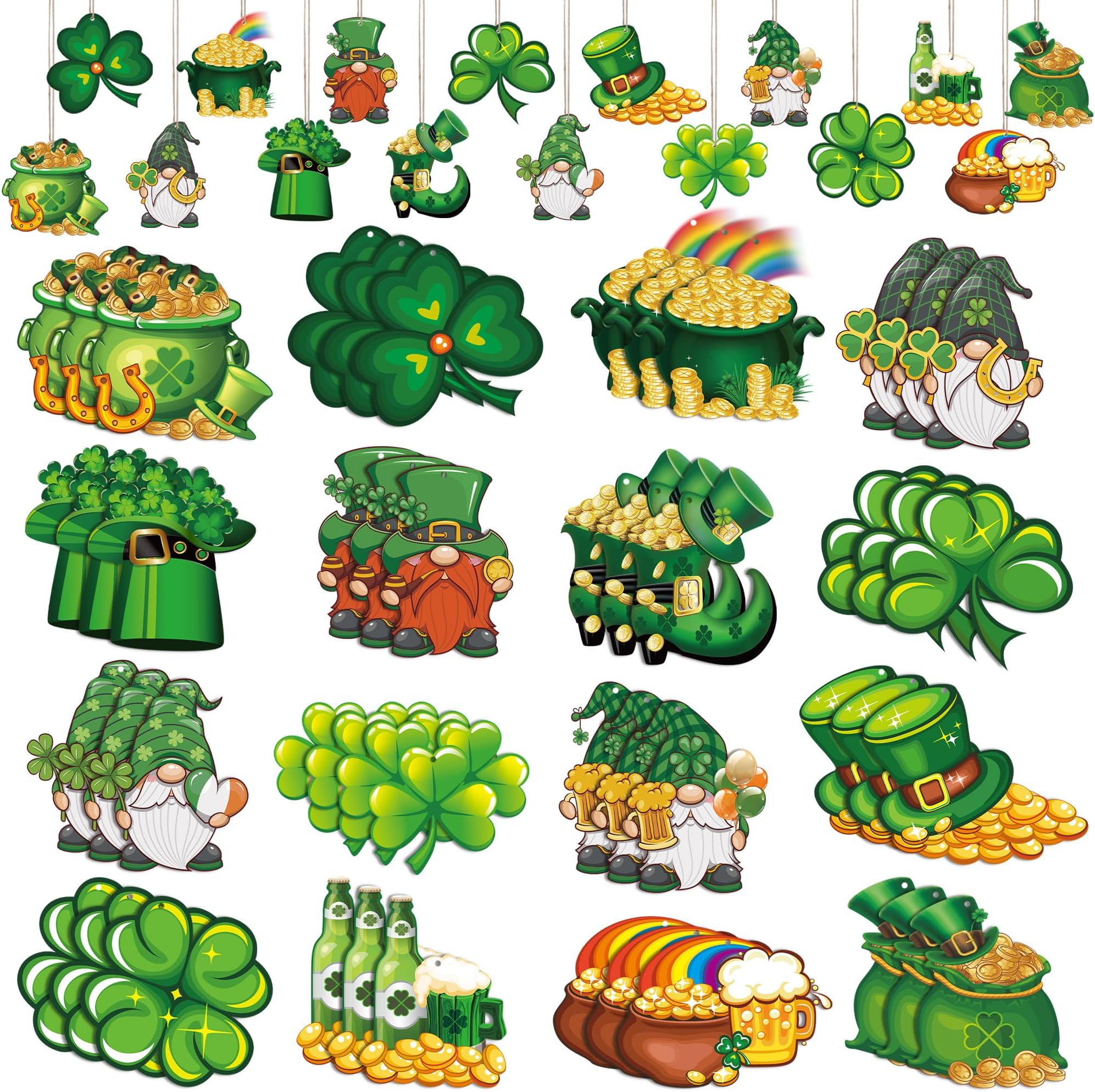 Amazon.com: 48 Pieces St. Patrick's Day Decorations St Patrick Day ...