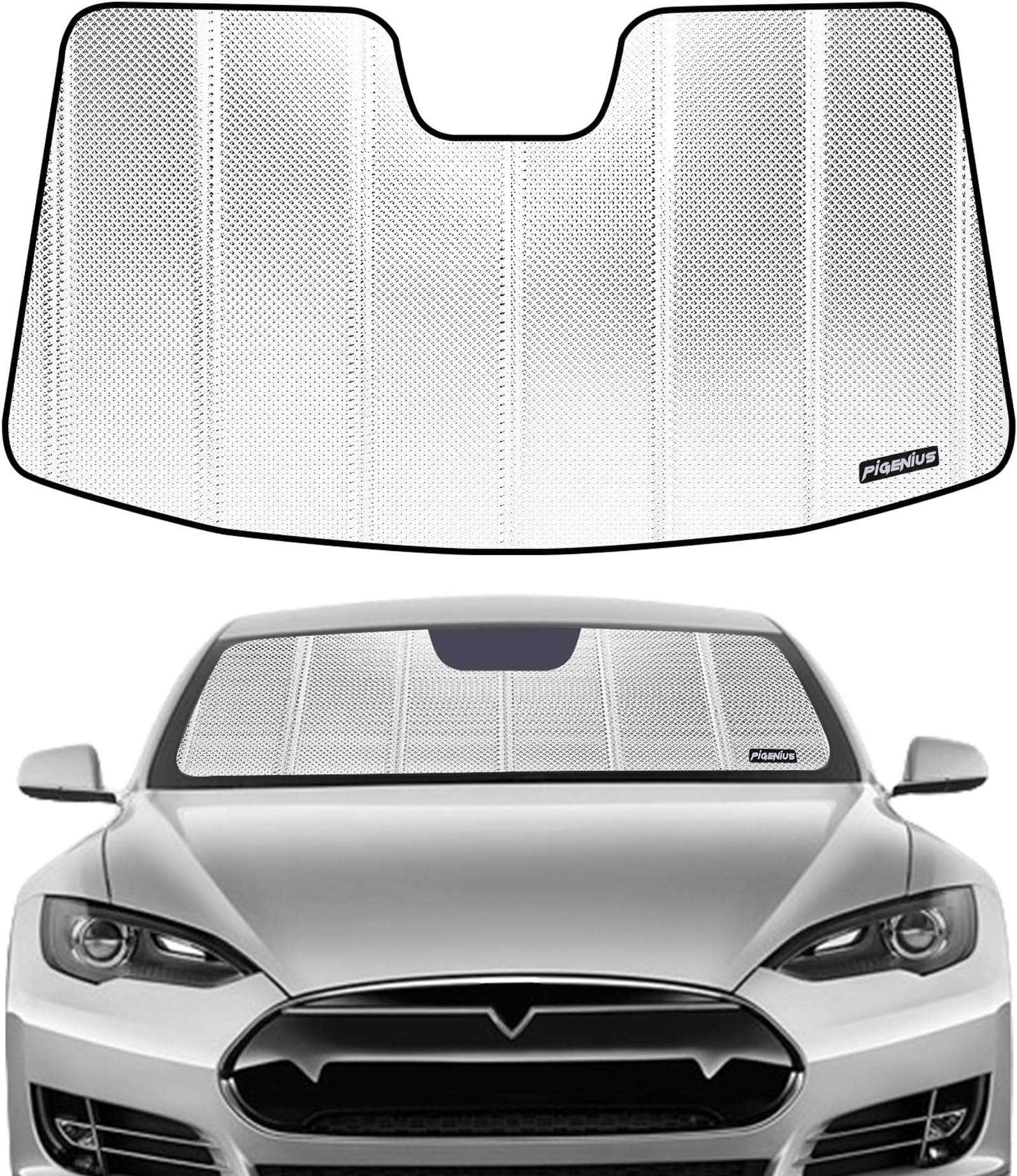 Amazon.com: EcoNour Windshield Sun Shade for Tesla Model 3/Y Cars (2016 ...