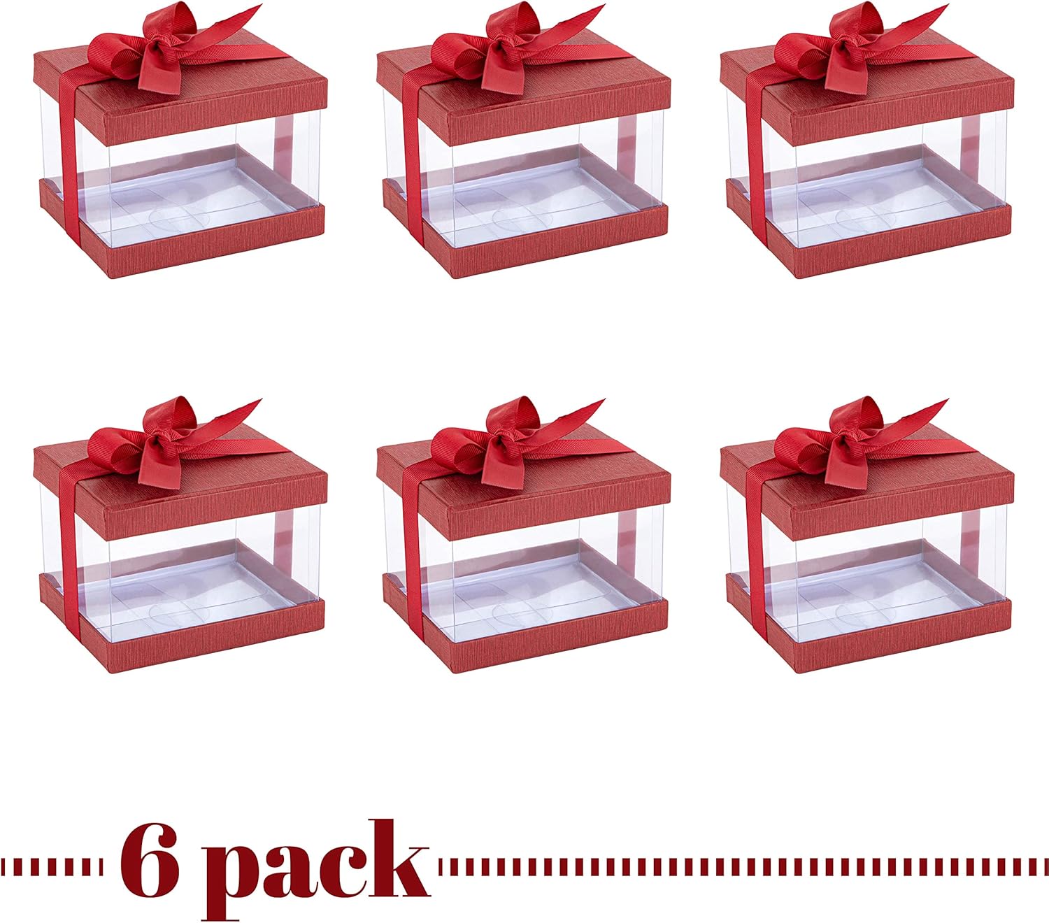 Cajas de regalo de plástico transparente con tapa, base y cinta. – Yaxa ...