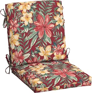 Amazon.com : Arden Outdoor Midback Chair Cushion, 18 x 16.5, Rain-Proof ...
