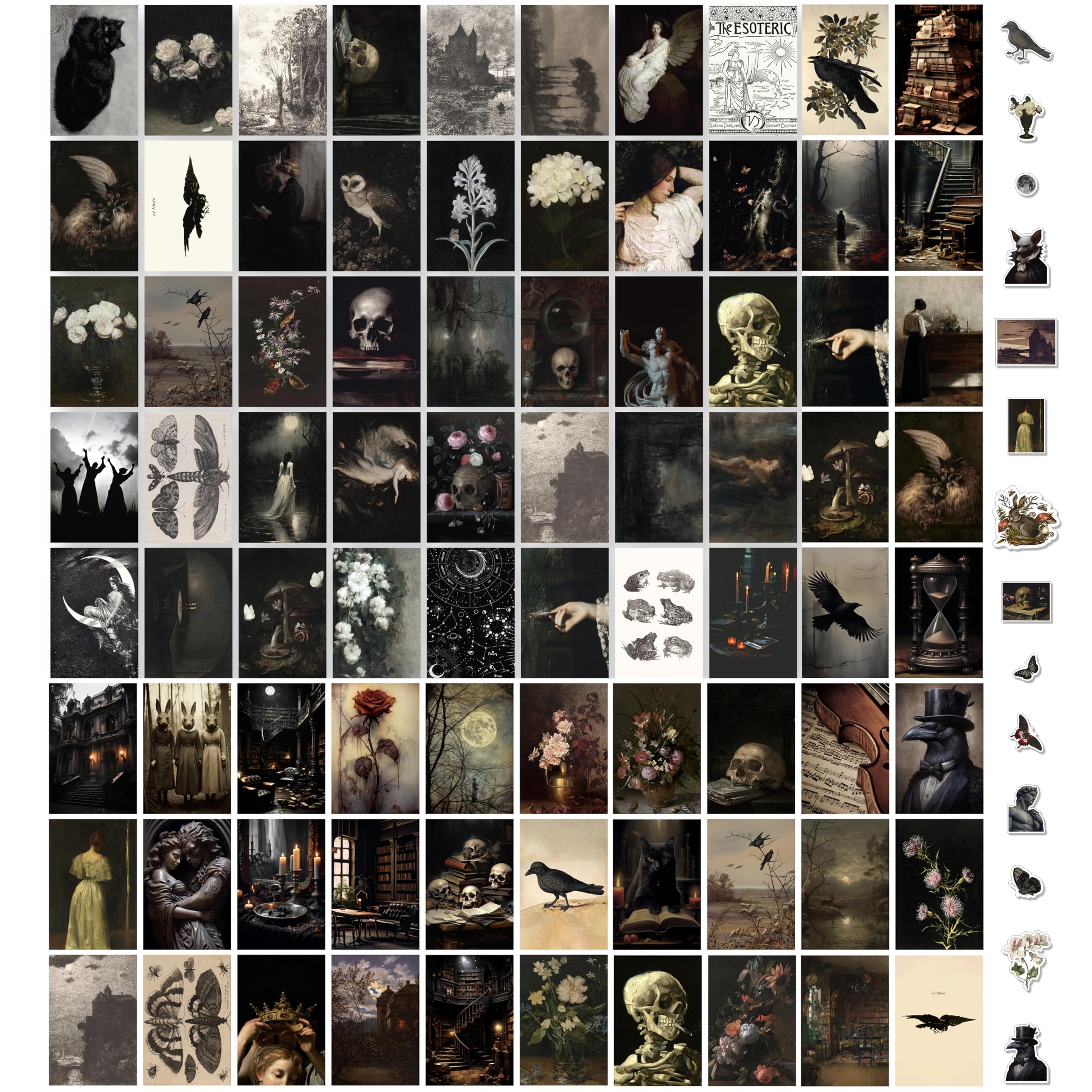 Amazon.com: 97 Decor Moody Dark Academia Decor - 40Pcs Victorian Gothic ...