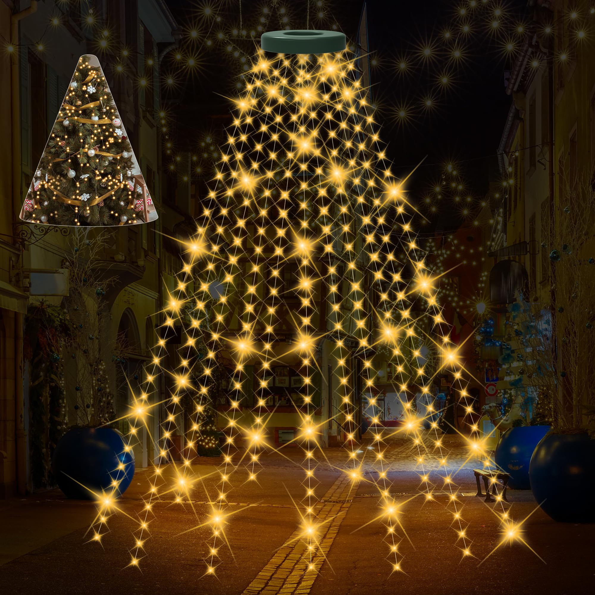 Amazon.com: Christmas Tree Lights, 400 LED Christmas Lights with 8 ...