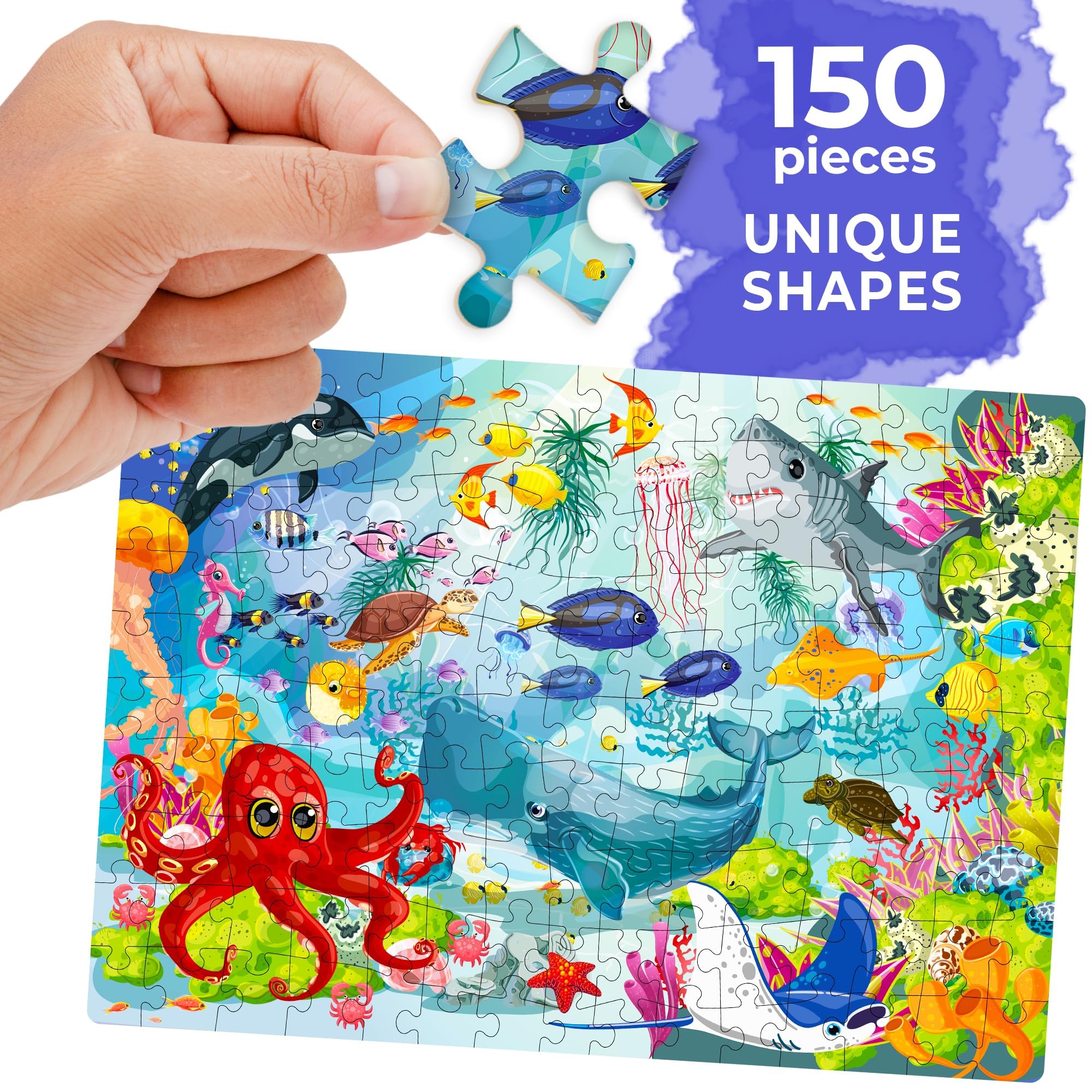 Snapklik.com : Floor Puzzles For Kids Ages 8-10 3X150 Piece Puzzles For ...