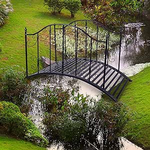 Amazon.com : REDCAMP Metal Arch Garden Bridges for Outdoors 4ft ...