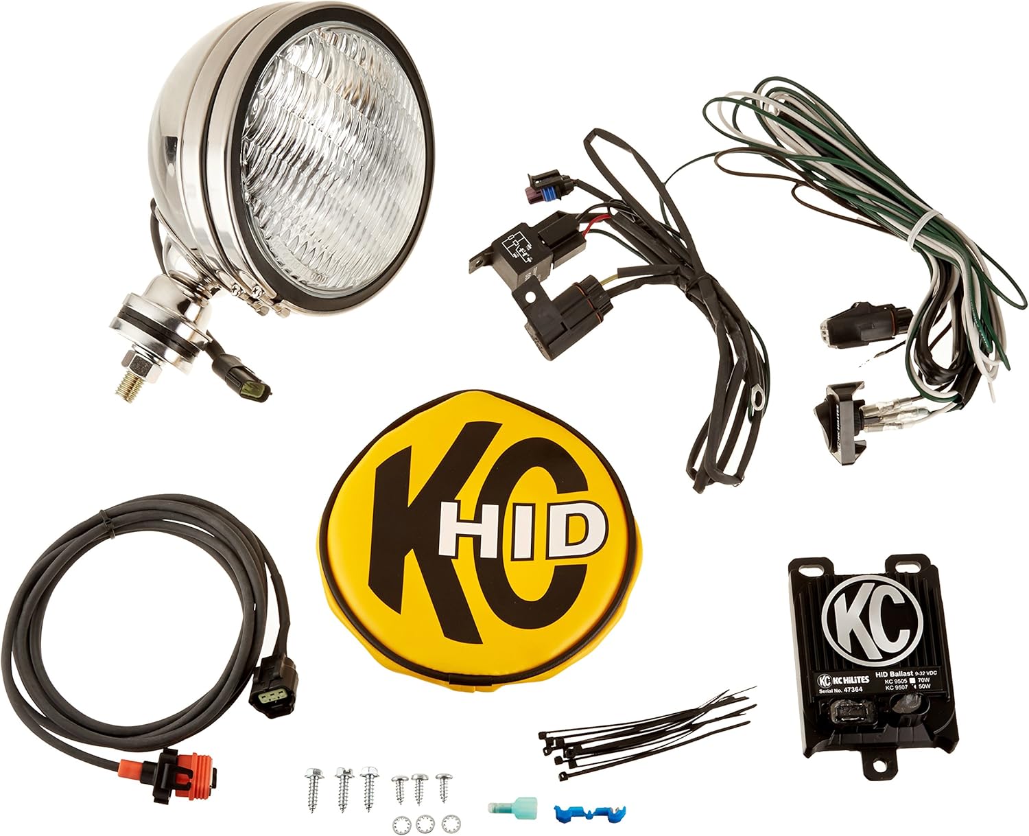 Amazon.com: KC HiLiTES 1664 Daylighter Stainless Steel 50w HID Flood ...
