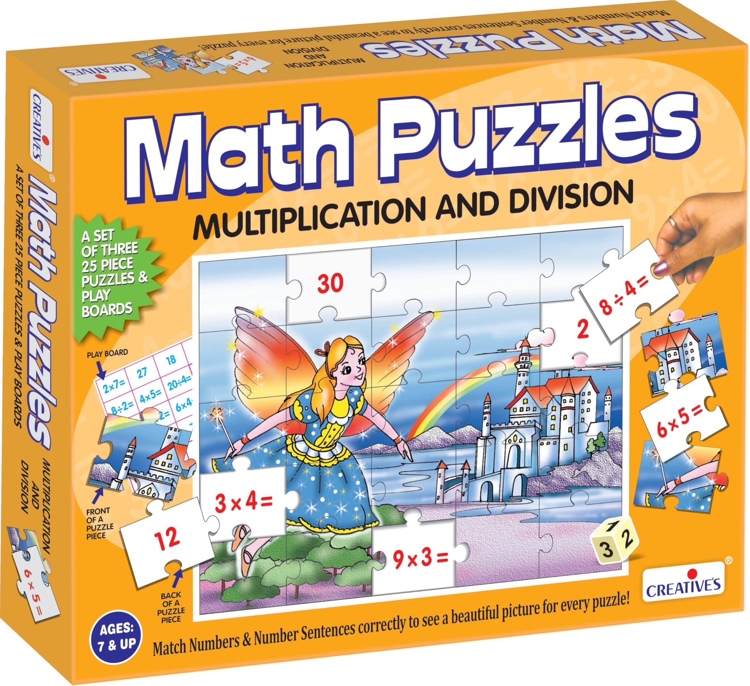 Buy Creative's Math Puzzles Multiplication & Division, Math Learning ...
