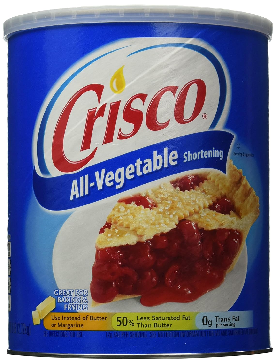Amazon.com : Crisco All-Vegetable Shortening, 6-Pound Cans (Pack of 2 ...