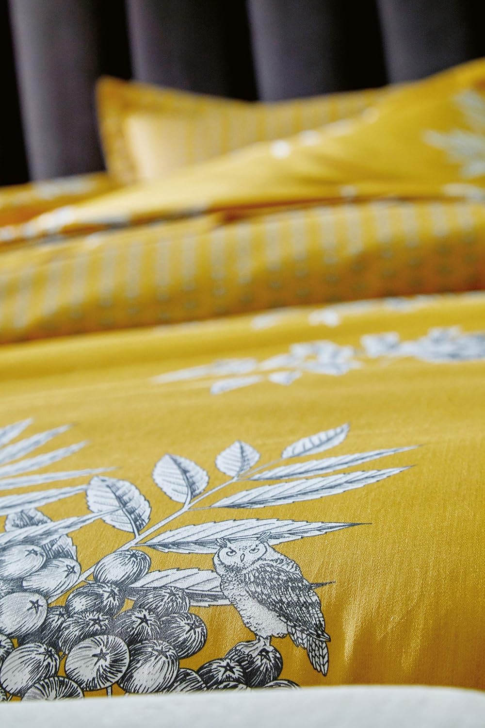 Blanc des Vosges Curry Owl Sheet 280 x 320 cm – Satin 100% Cotton ...