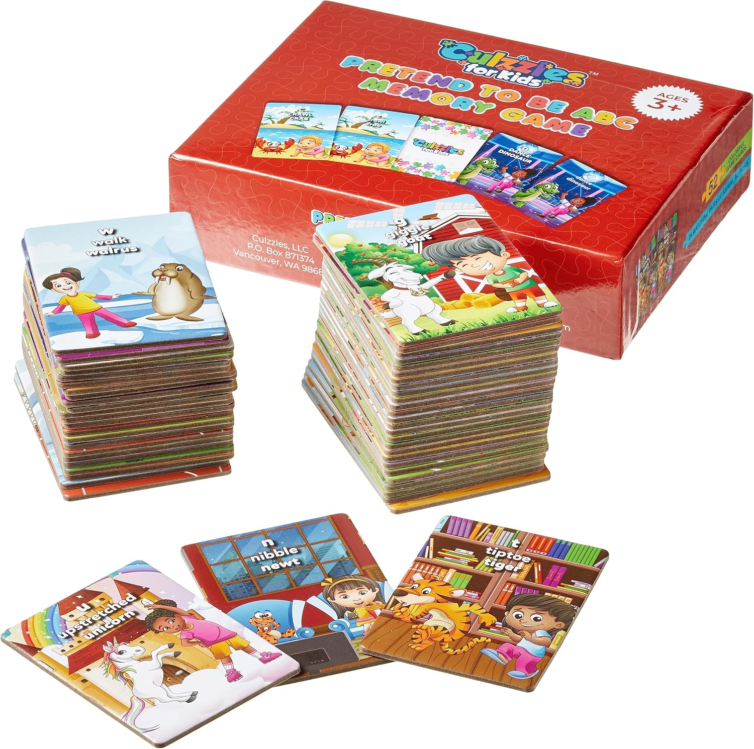 Amazon.com: Culzzles Pretend to Be ABC Memory Game - 26 Pairs Uppercase ...