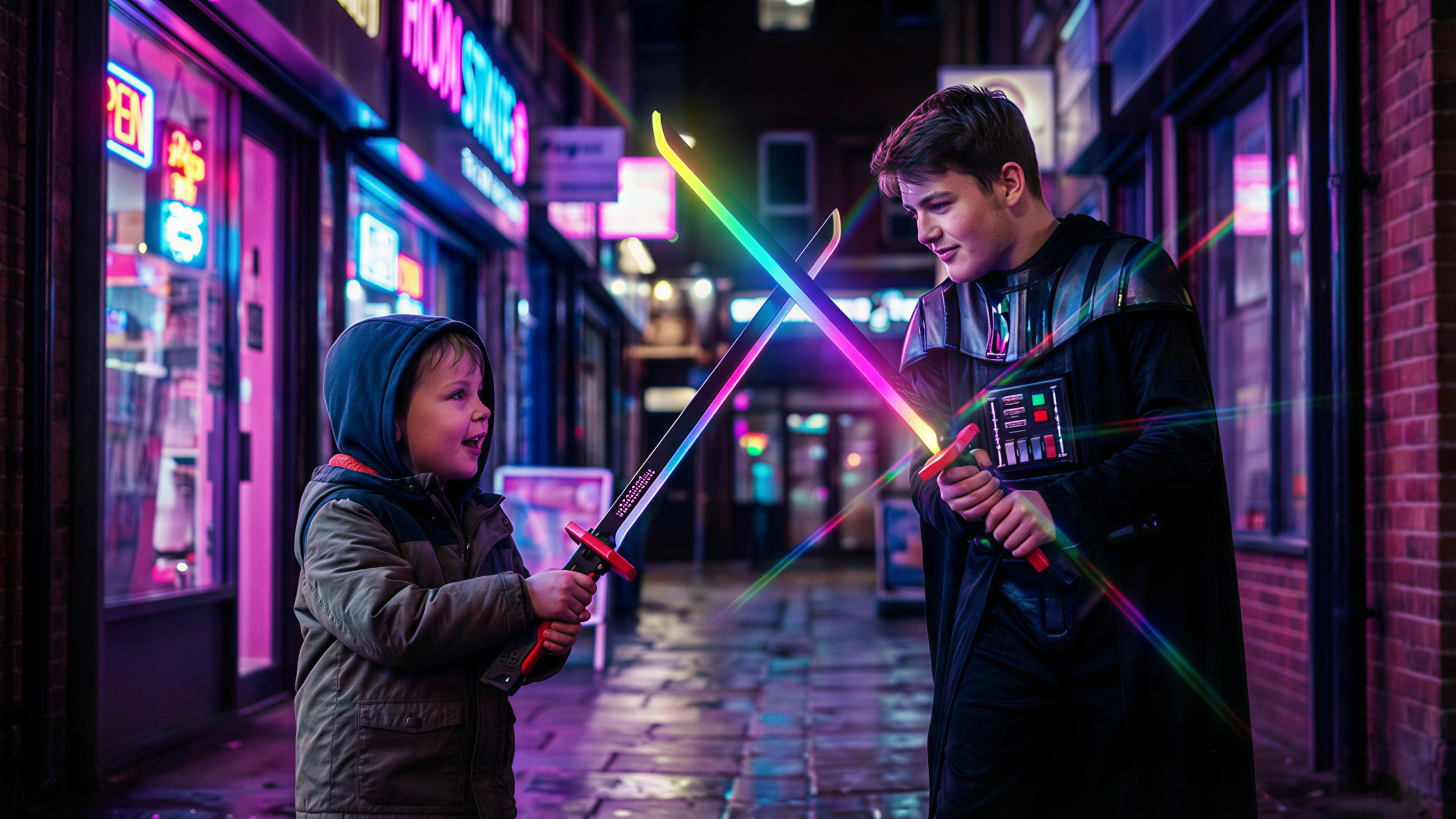 Battle Laser 31.5 In Cyberpunk Neon Sword, Spark Sword With Realistic ...