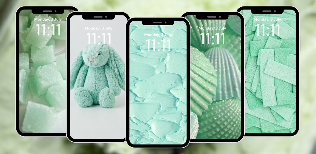 Mint Green Lock Screen
