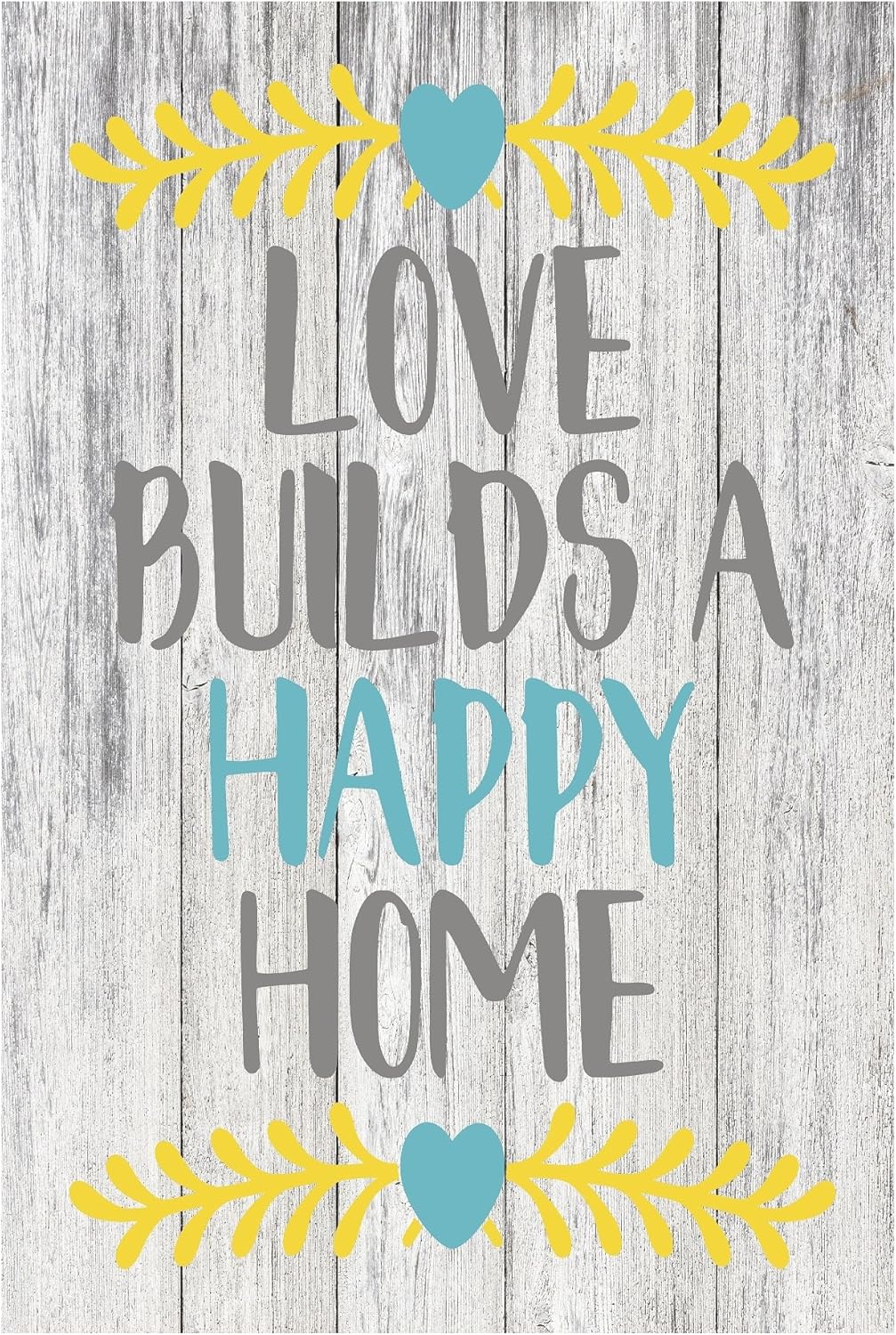Amazon.com: PhotoSteel Love Builds A Happy Home Rustic Home Decor Metal ...