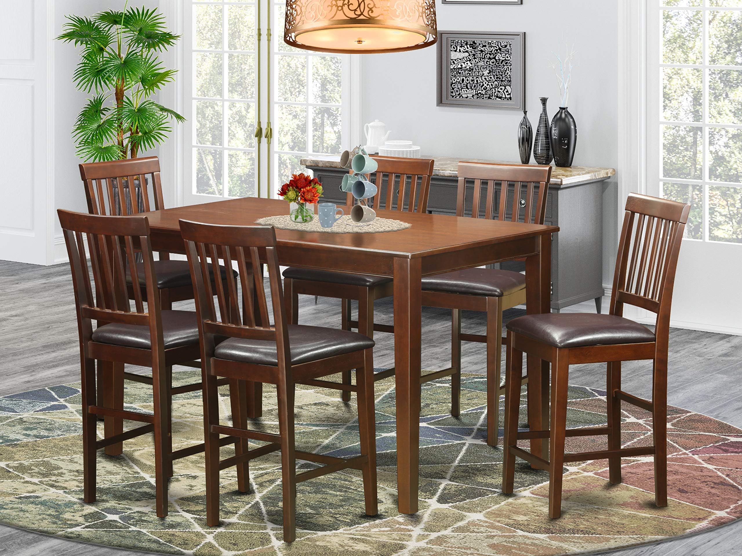Amazon.com - Liveasy Furniture 5 Piece Counter Height Dining Room Set ...