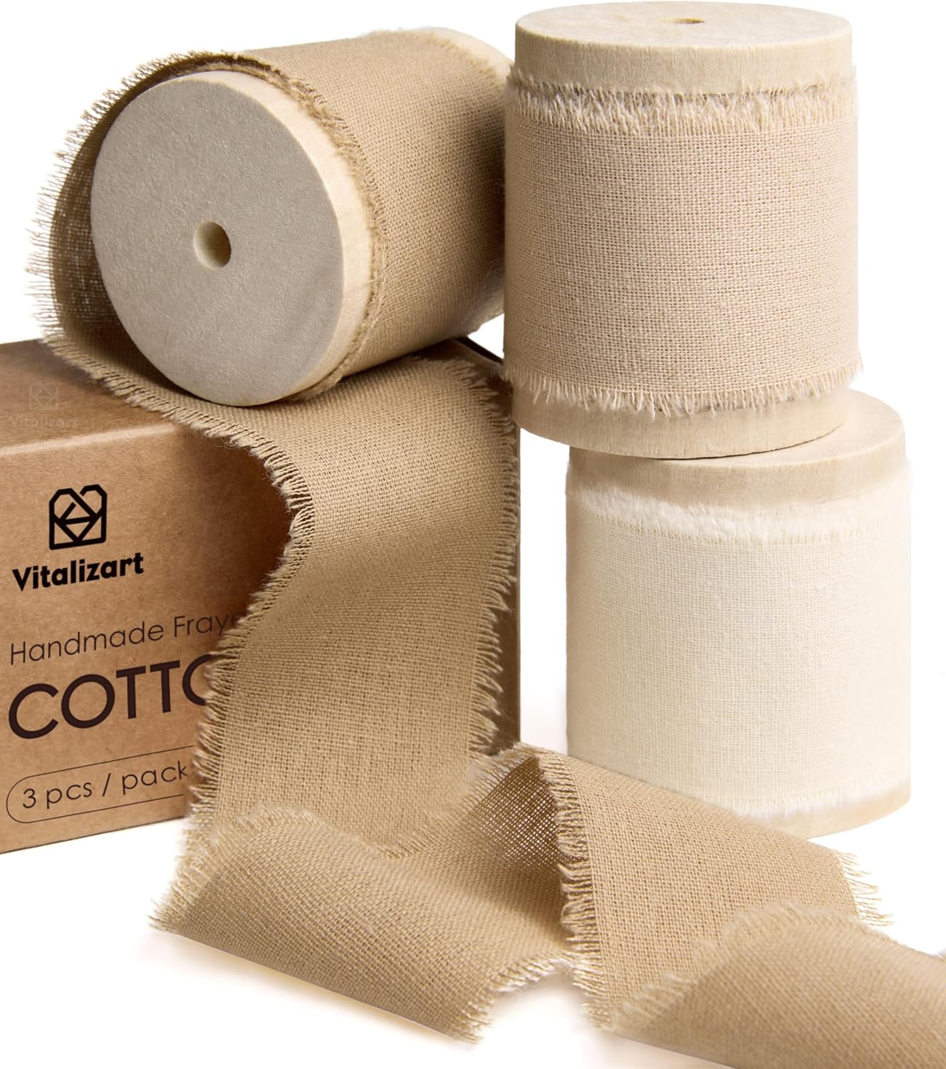 Amazon.com: Vitalizart Cotton Ribbon Handmade Fringe 1-1/2" x 15 Yd ...