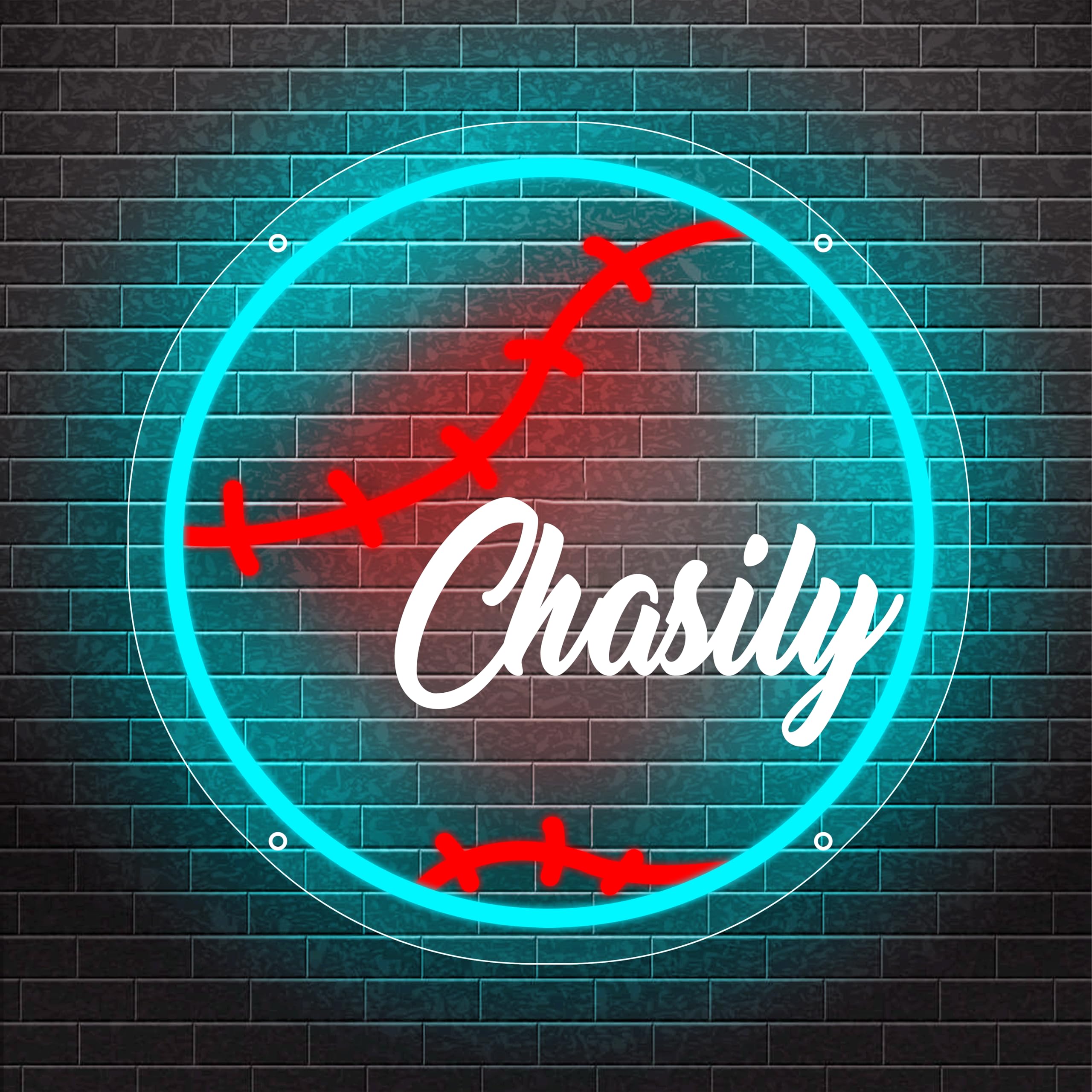 Amazon.com : Personalized Baseball Neon Sign for Wall Decor, Custom ...