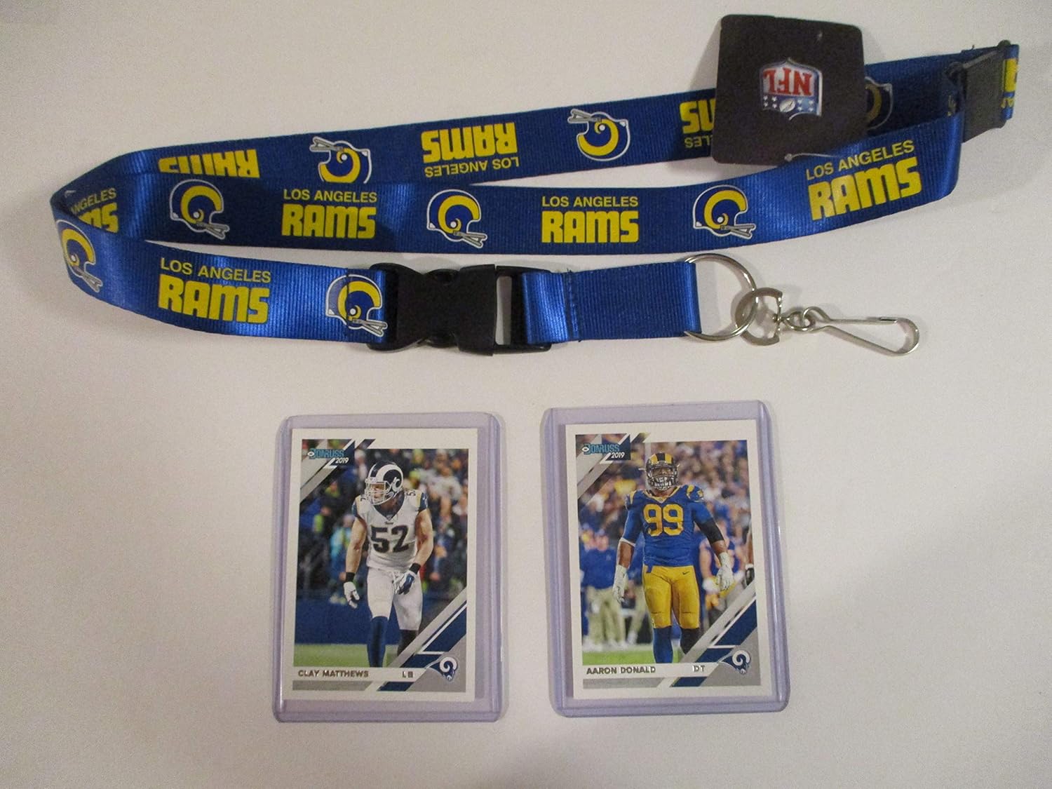 Amazon.com: LOS ANGELES RAMS BLUE LANYARD (NEW) PLUS 2 COLLECTIBLE ...