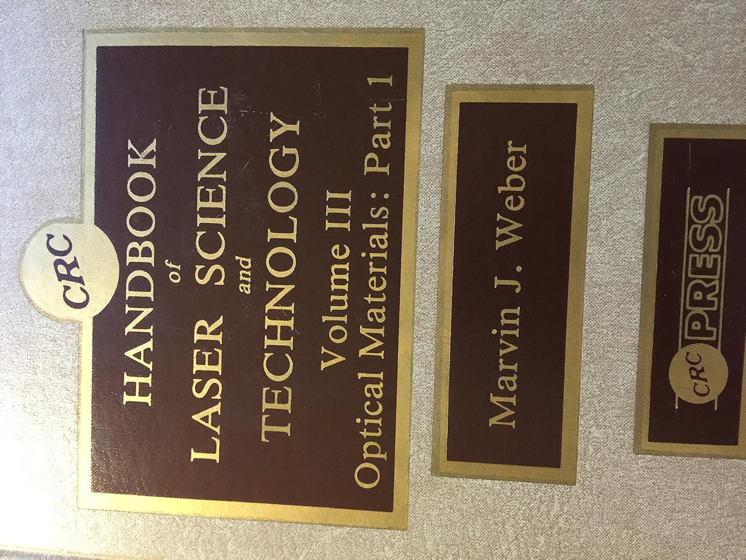 Amazon.com: CRC Handbook of Laser Science & Techology, Vol. 3: Optical ...