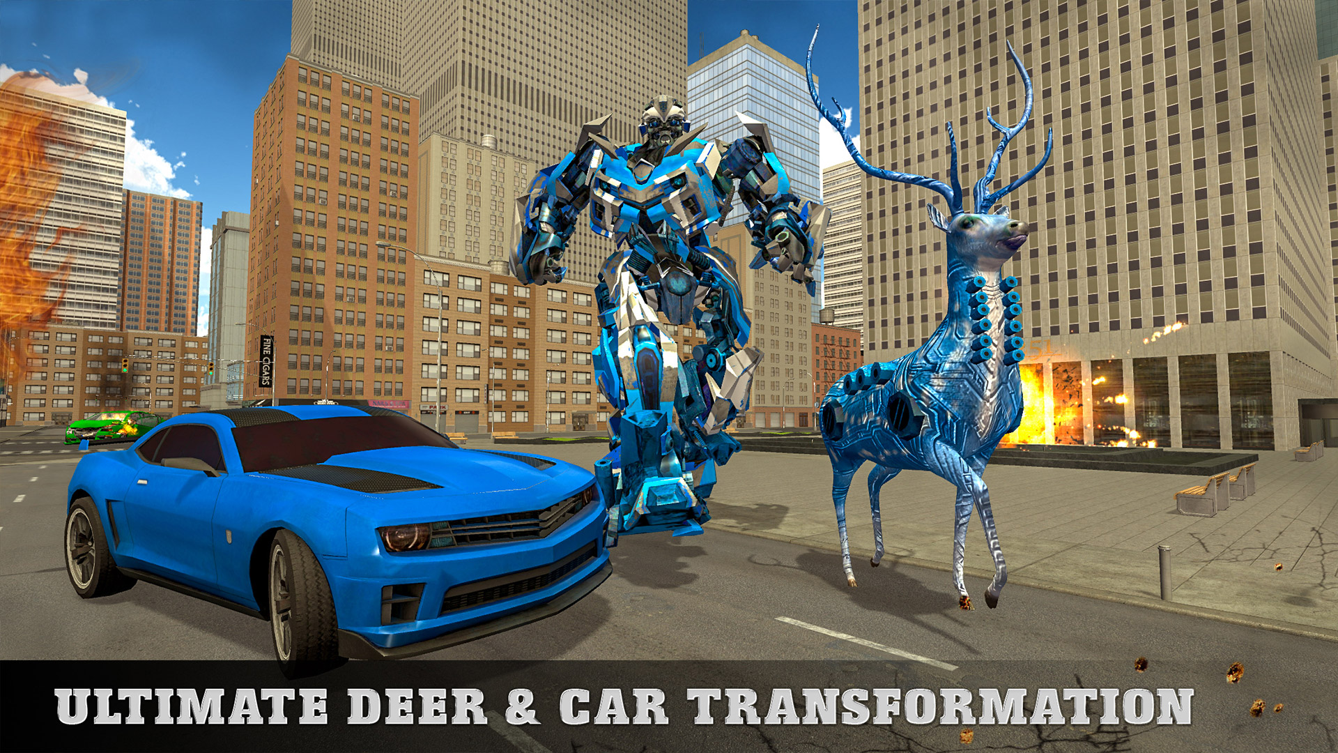 US Police Deer Robot Cop Car Transforming Game - App on Amazon Appstore