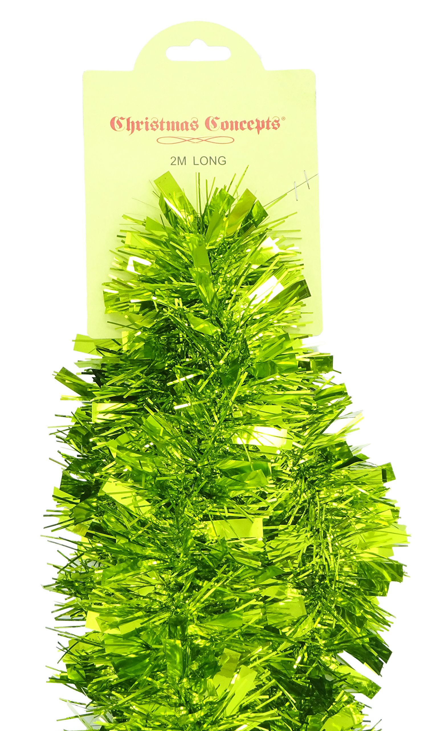 Lime Green Tinsel Garland 50' Red Tinsel Garland