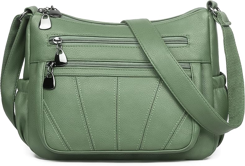 Amazon.com: Crossbody Purse for Women Ladies Soft PU Leather Shoulder ...