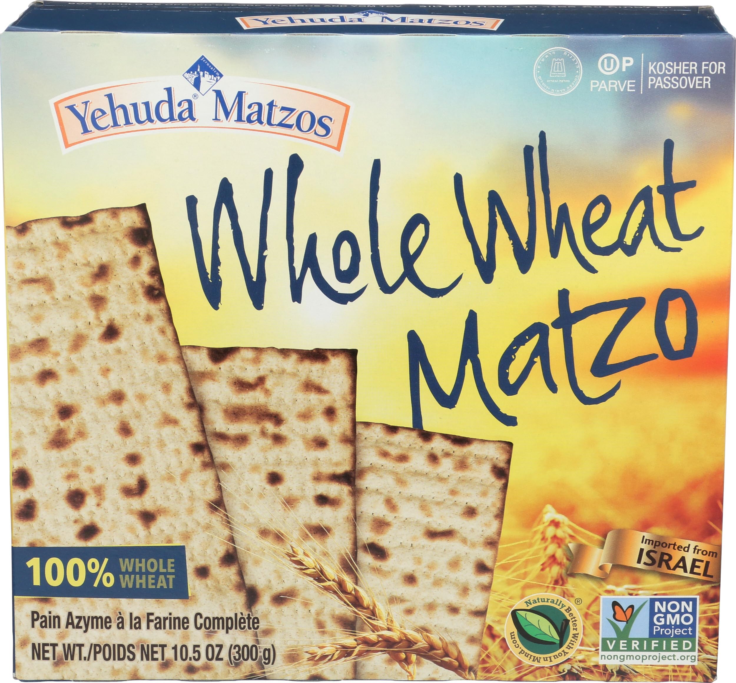 Amazon.com: Yehuda Light Whole Wheat Bran Matzo 10.5oz (3 Pack) 4 Grams ...