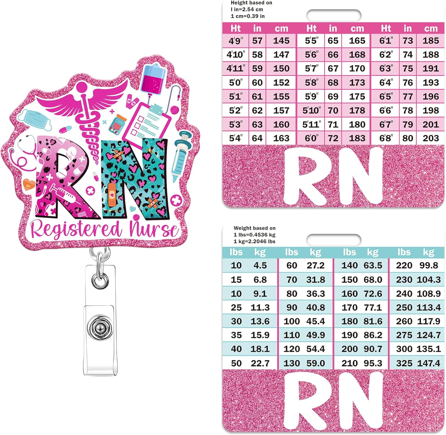 Amazon.com : Registered Nurse Badge Reel Retractable - RN Badge Buddy ...