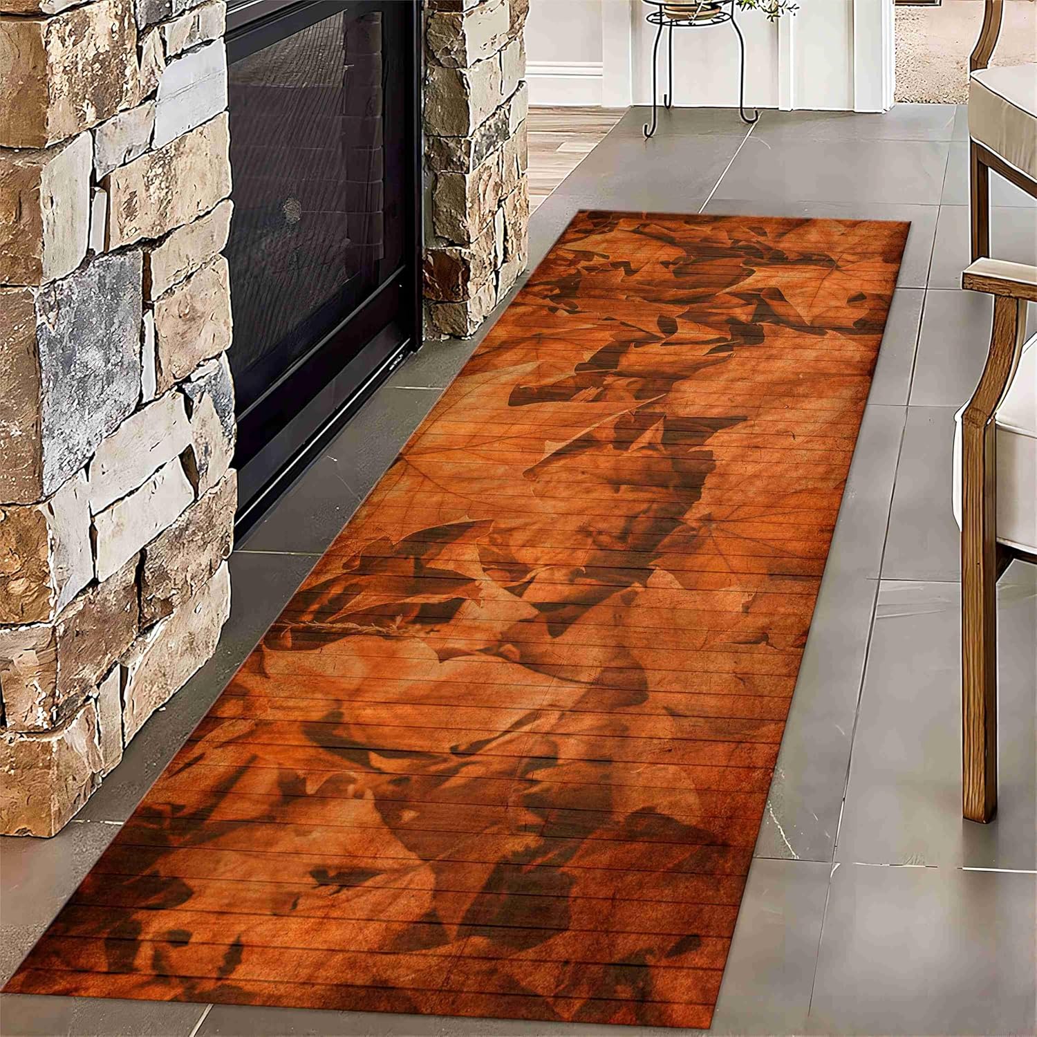 Amazon.com: Puyosvr Autumn Leaf Fall Hallway Rug for Runner,2x7ft ...