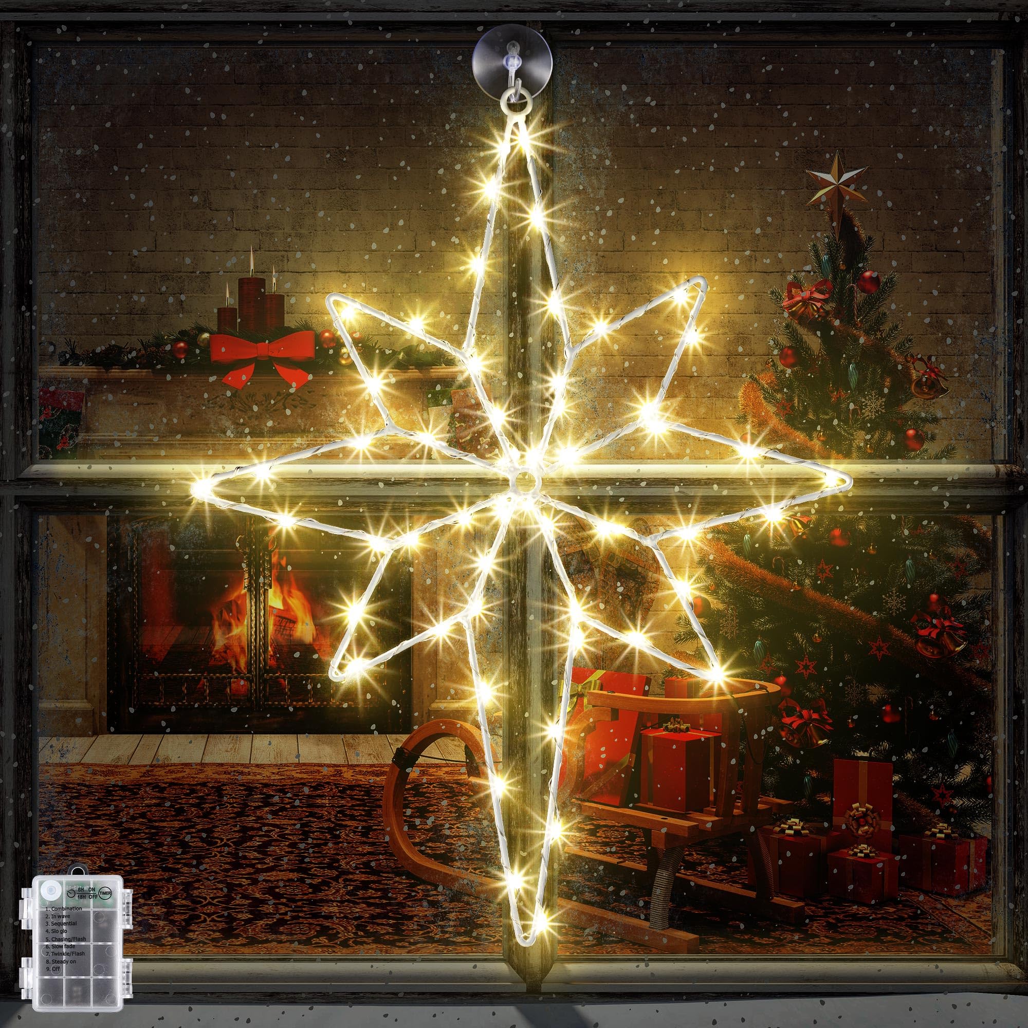 Snapklik.com : Hiboom 24 Inch Large Christmas Window Light Decorations ...