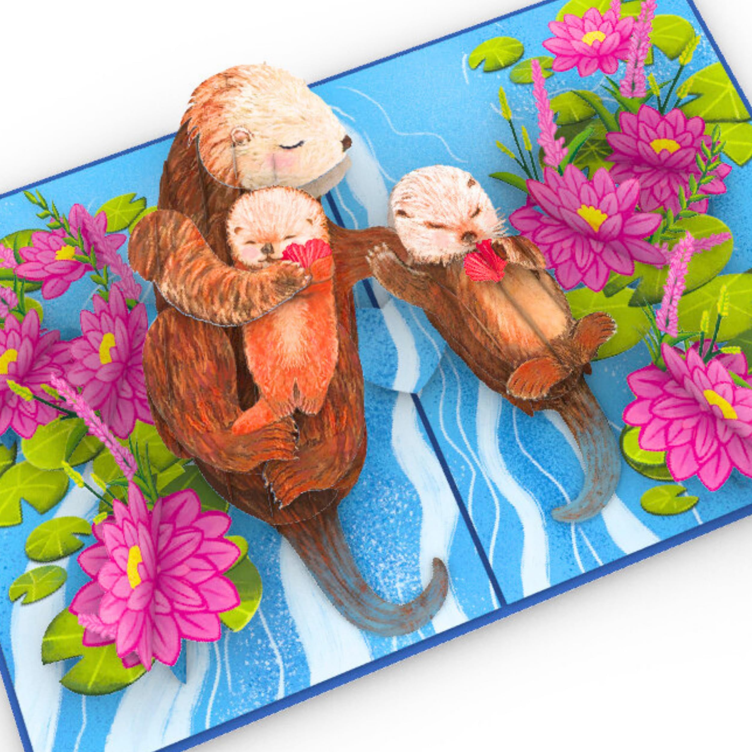 Amazon.com : Liif Otter Mothers Day Card, 3D Pop Up 1st Mothers Day ...