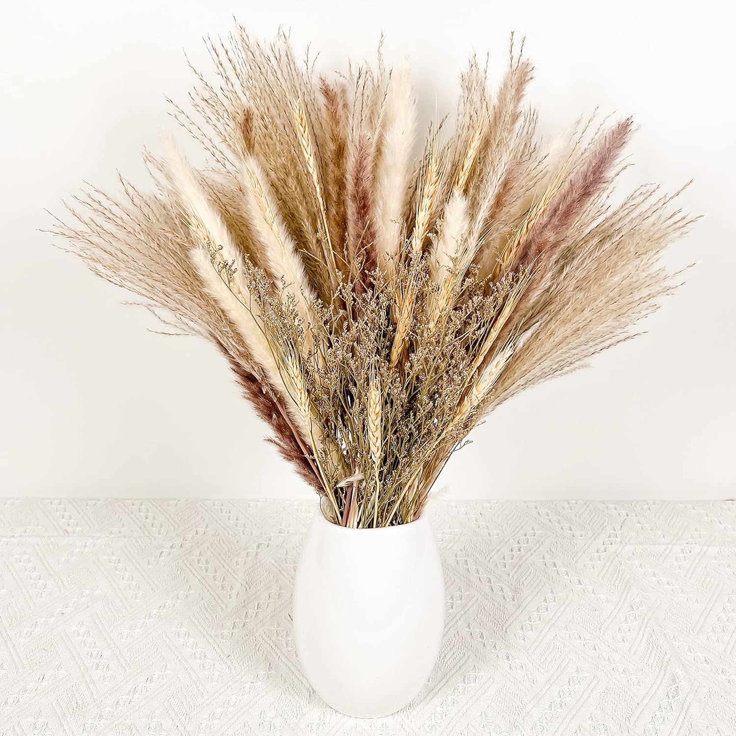 Amazon.com: 70PCS Fluffy Natural Dried Pampas Grass Reed Grass Bouquet ...