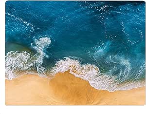 Amazon.com: Coastal Shoreline Waves Sandy Beach Kitchen Glass Cutting ...