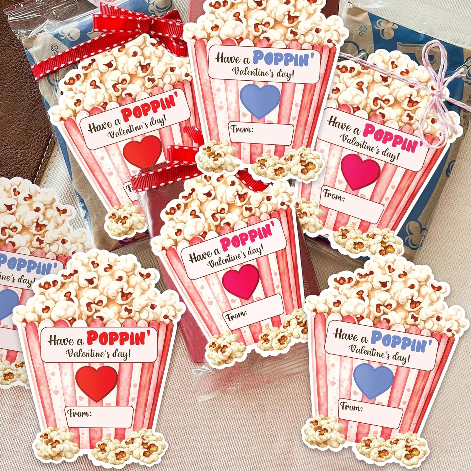 Amazon.com: KATINAT Have a Poppin Valentines Day Sticker, Valentines ...