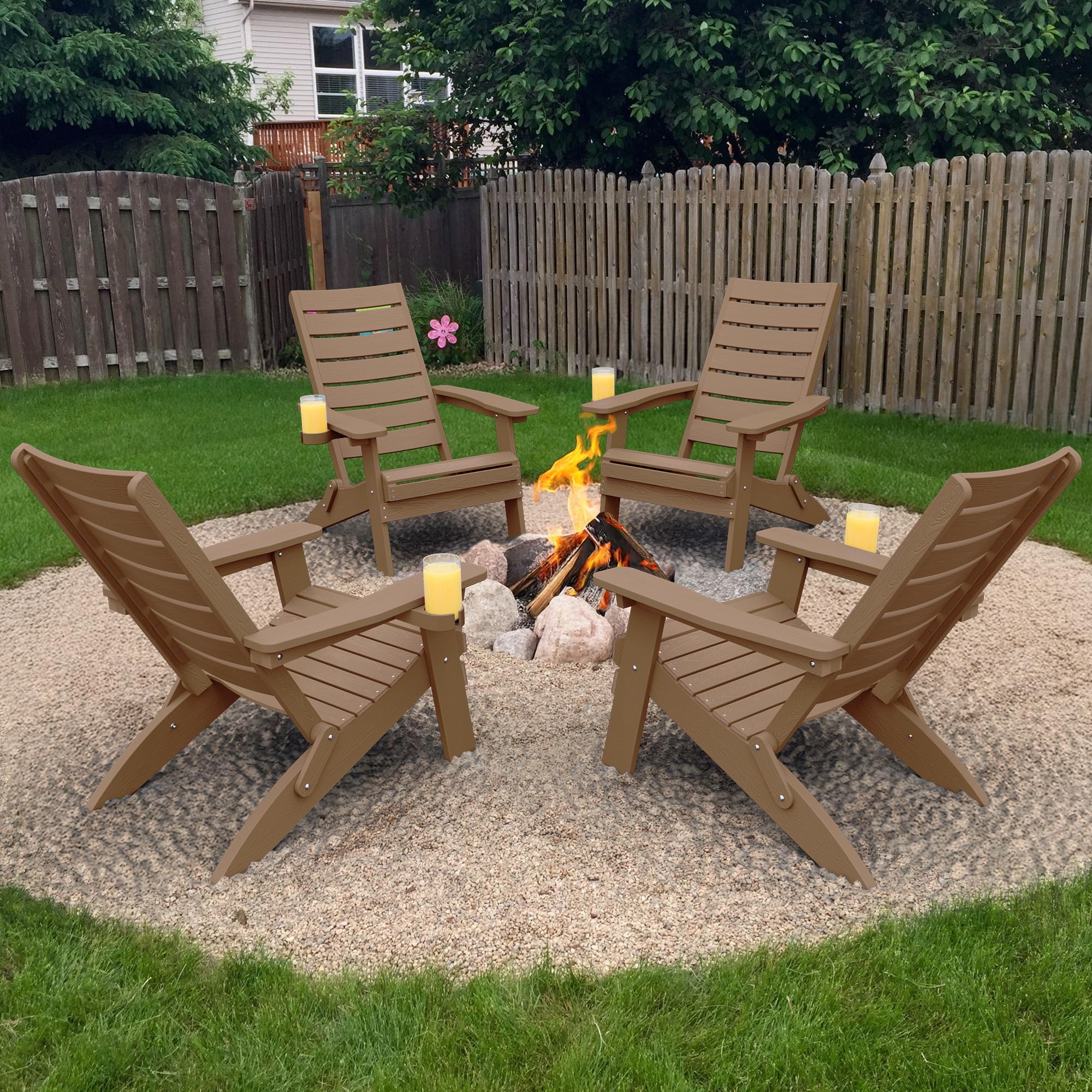 Snapklik.com : YEFU Folding Oversized Adirondack Chair: Heavy Duty ...