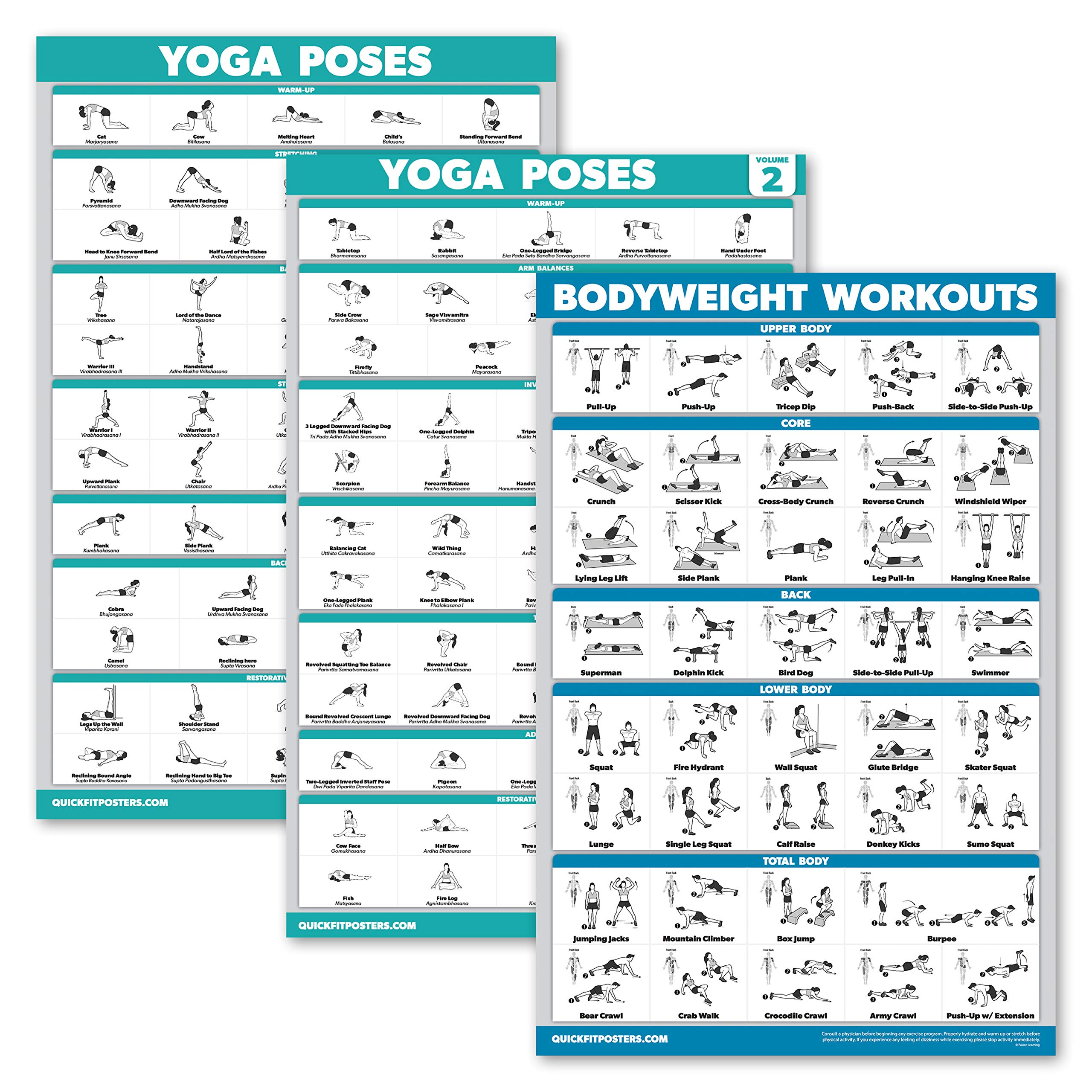Buy Palace Learning3 Pack: Yoga Poses Volume 1 & 2 + Bodyweight ...