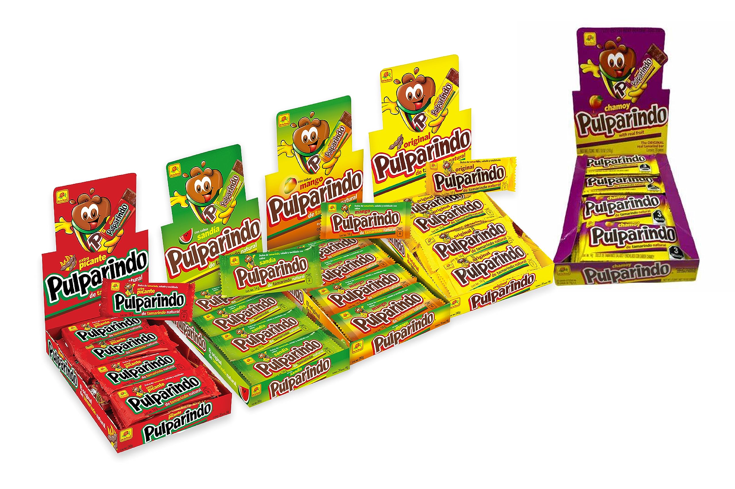 Buy Pulparindo 5 Flavors Variety. Pulparindo Chamoy, Pulparindo Sandia ...