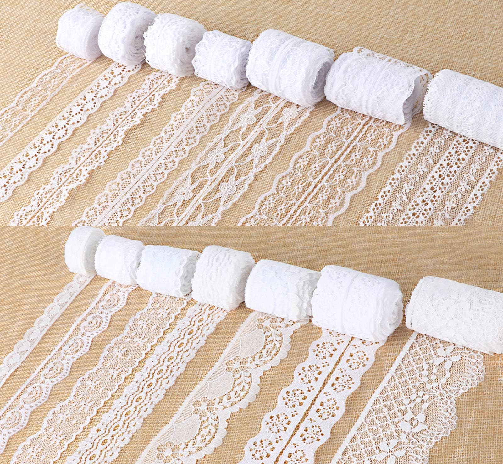 Amazon.com: HipGirl 20 Yards White Lace Ribbon for Crafts,Lace Fabric ...