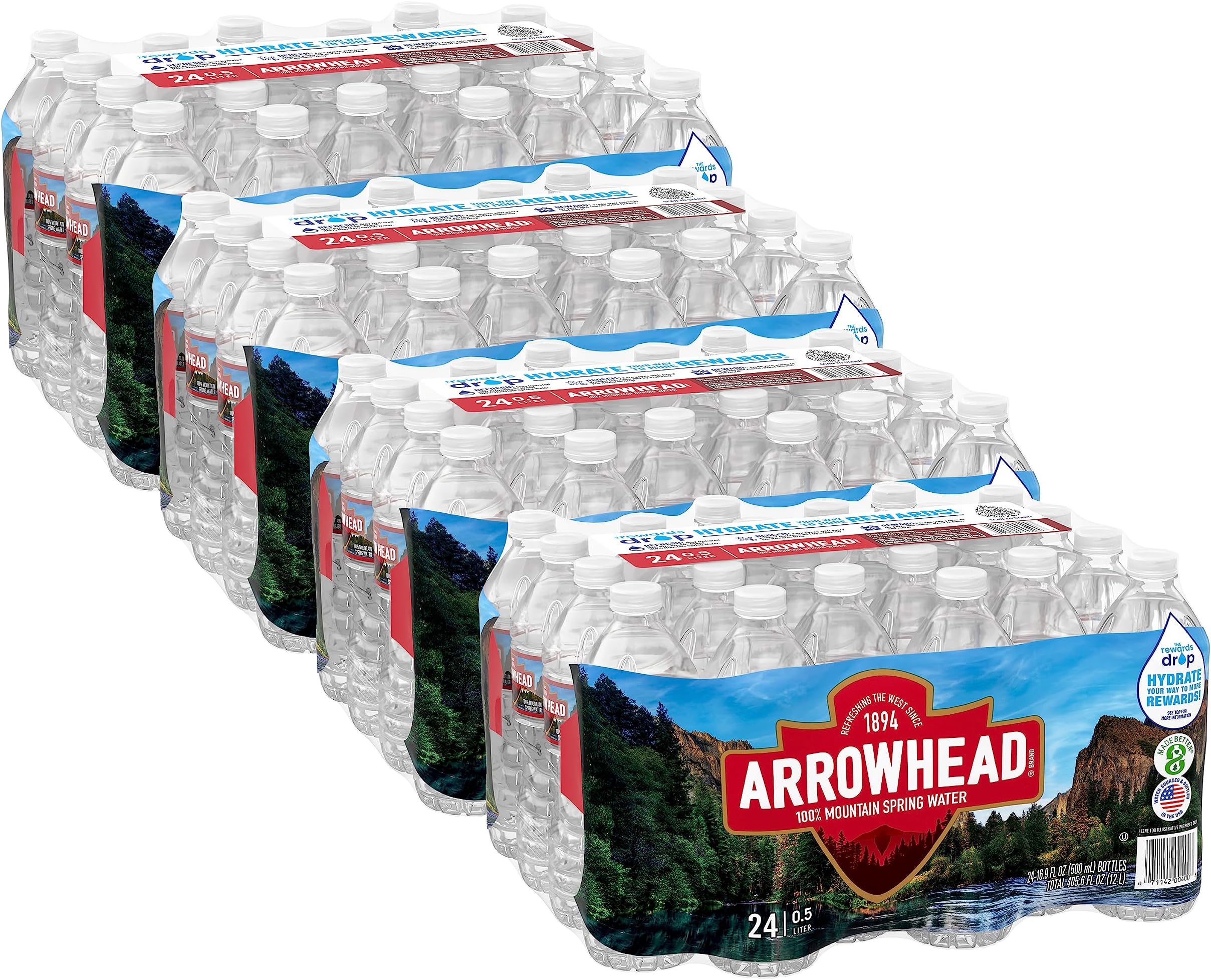 Amazon.com: Arrowhead Spring Water Case Bundles (.5L (16.9 oz) Case of ...