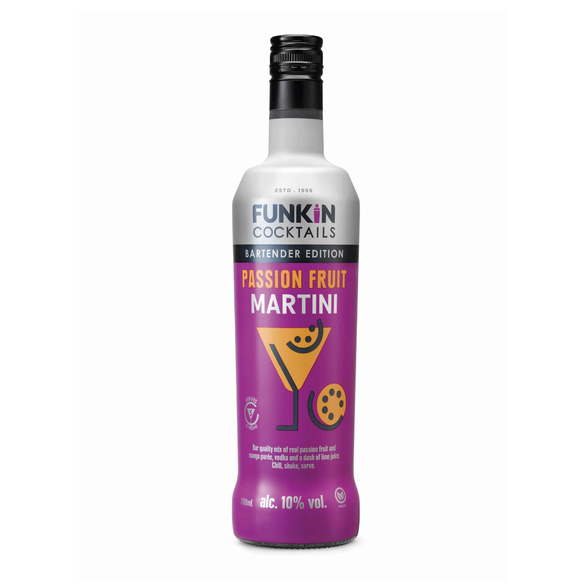 Funkin Passion Fruit Martini Cocktail Bottle 10% ABV, 70cl, Case of 6 ...