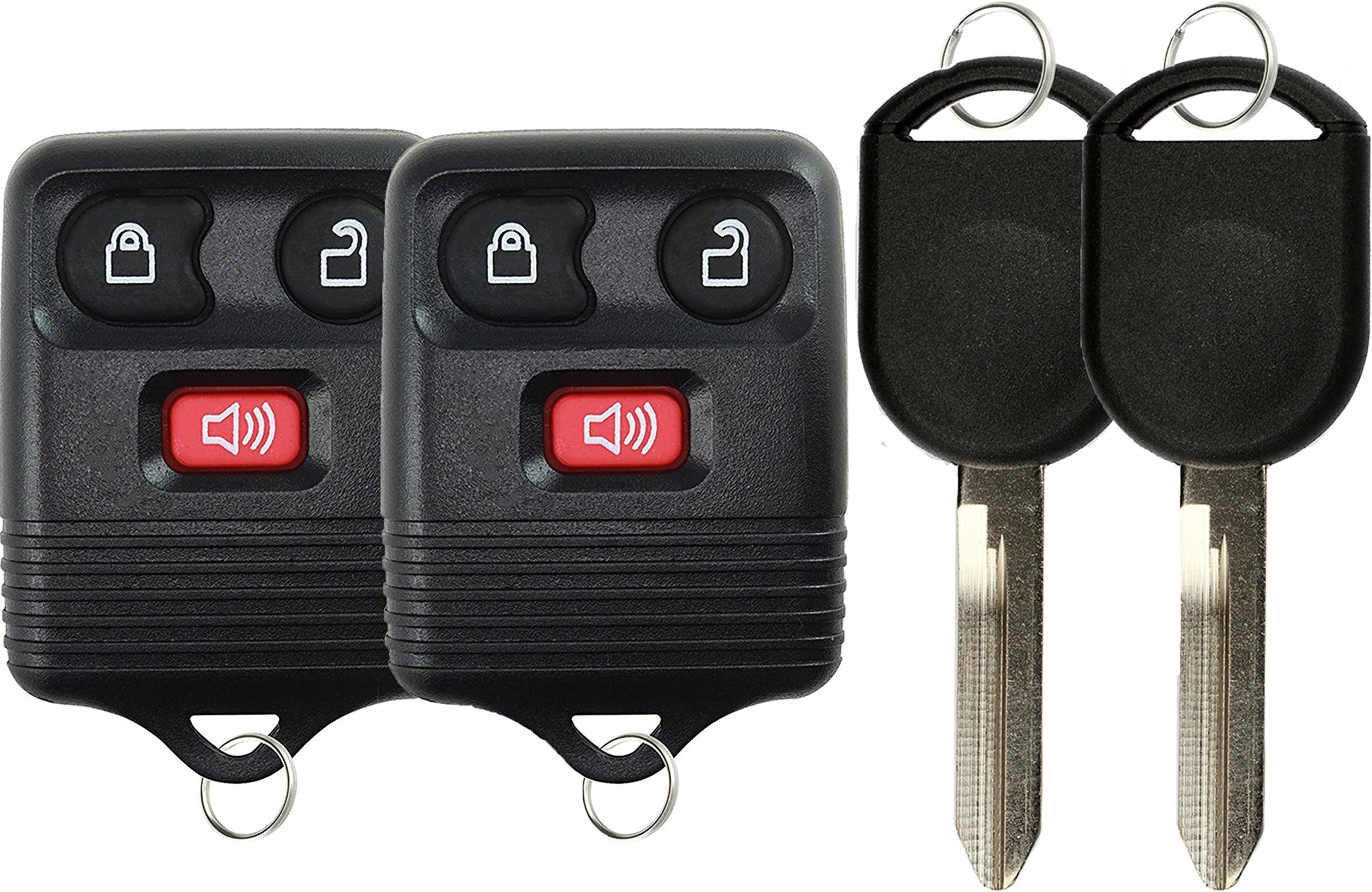 Amazon.com: KeylessOption Replacement Uncut Ignition Chipped Car Key ...