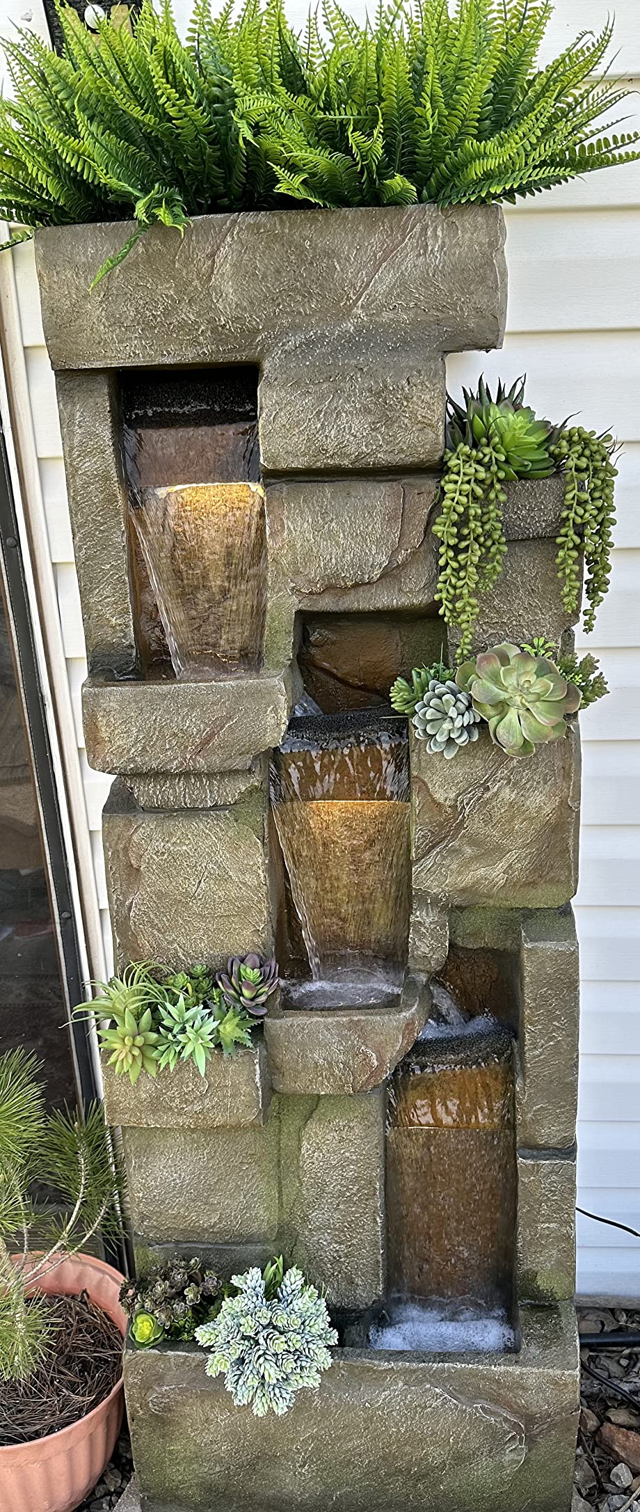 $12/mo - Finance Bumilgar Outdoor Water Fountains, 47.2" Floor Standing ...