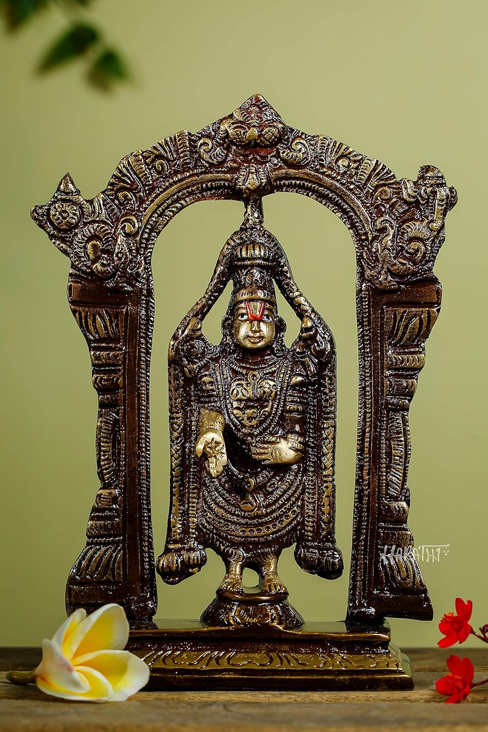 Buy HARATHI Brass Statue Lord Venkateswara Hindu God Tirupati Balaji ...