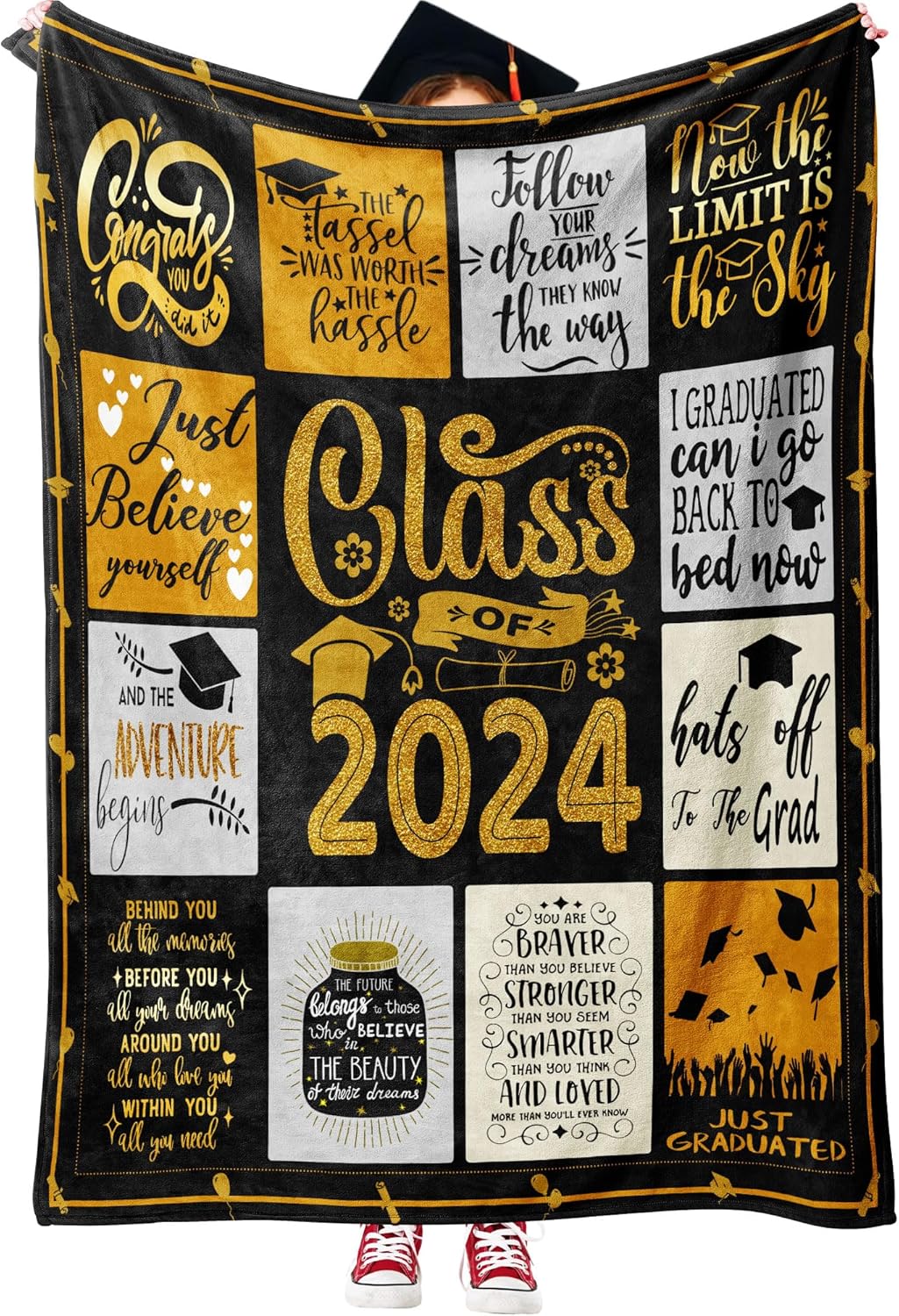 Amazon.com: Graduation Gifts Blanket - 2024 Graduation Gifts for Her ...