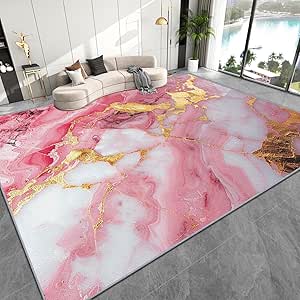 Amazon.com: SherAvant Marble Carpet for Living Room - Marble Rug ...